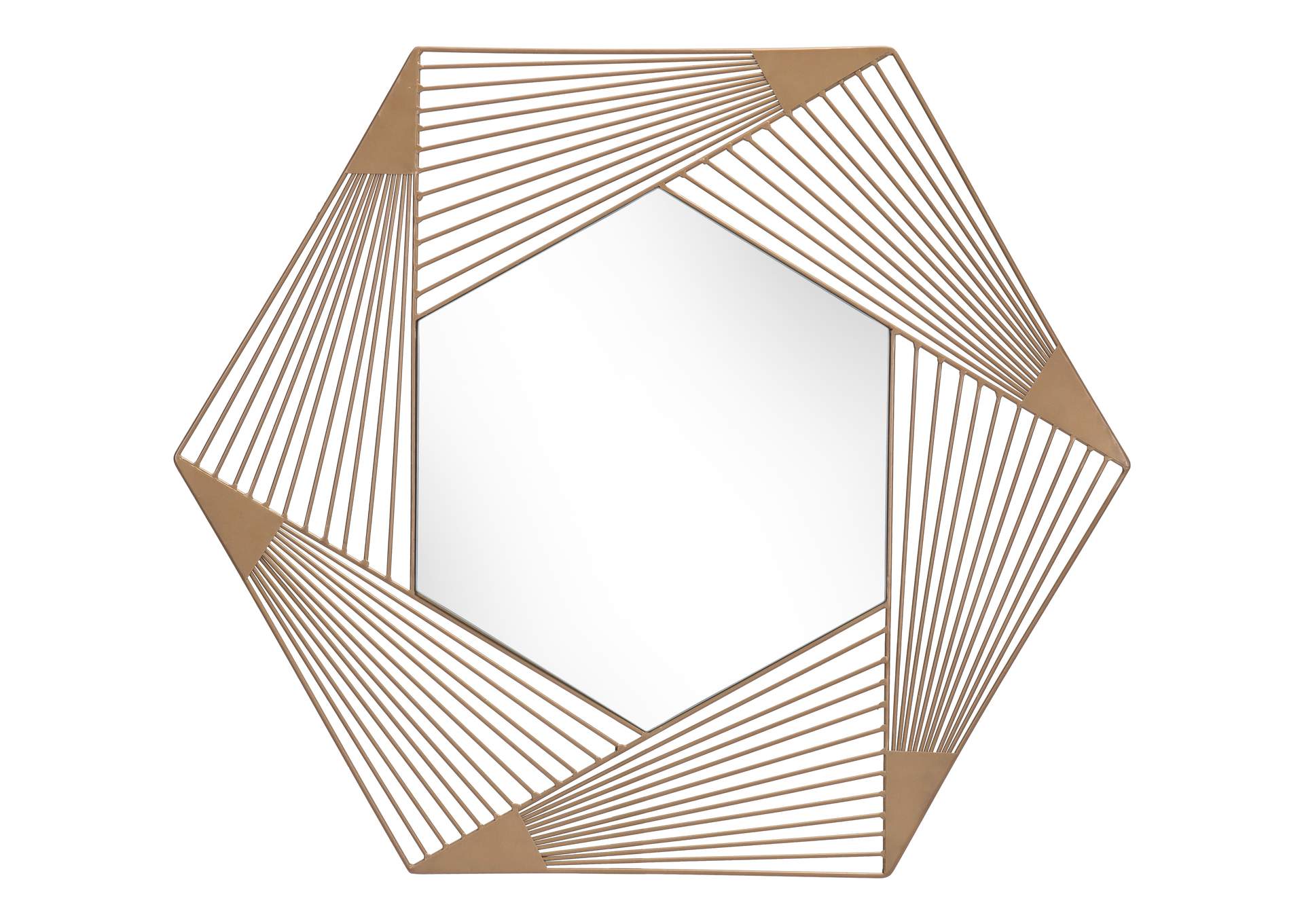 Aspect Hexagonal Mirror Copper