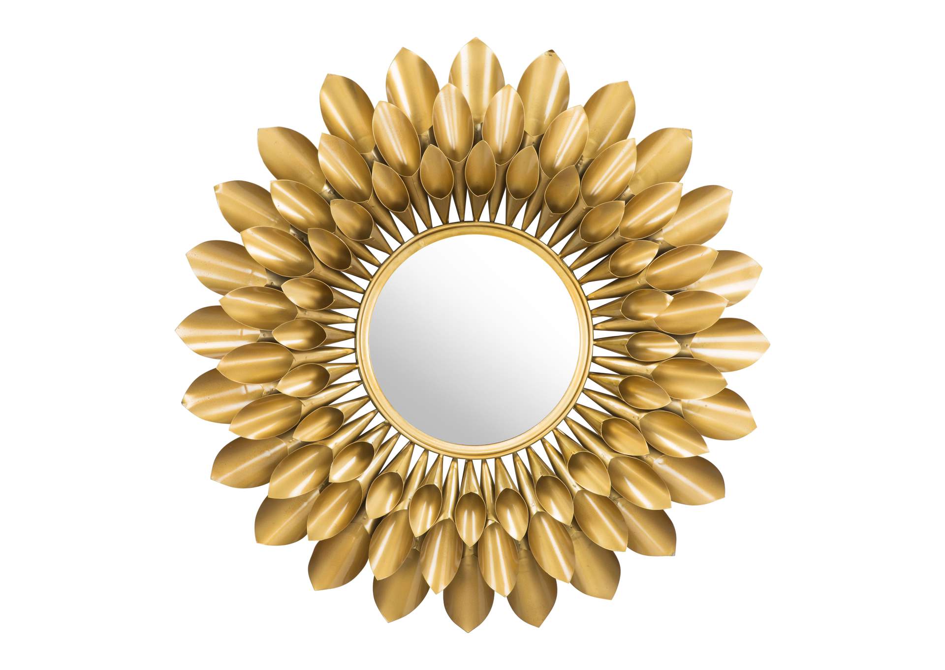 Sunflower Round Mirror Gold